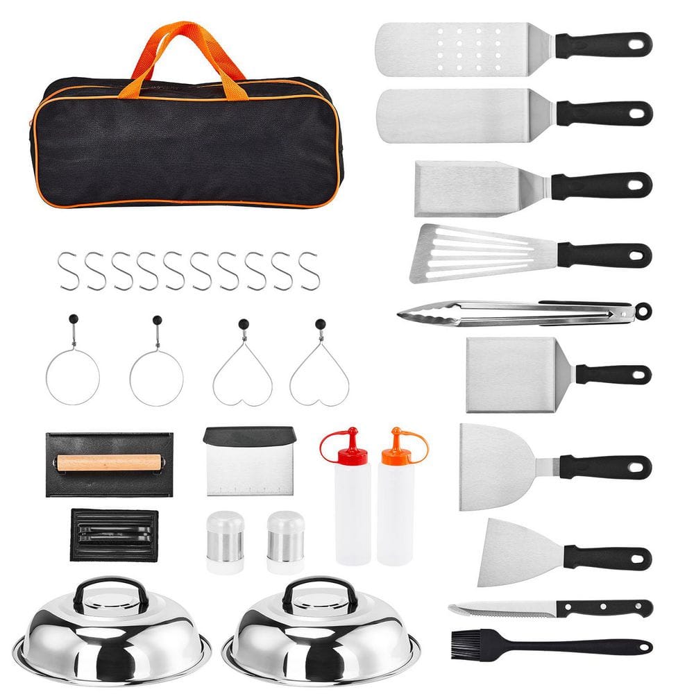Karl home 19 pcs Stainless Steel Teppanyaki Grill Tool Set Outdoor ...