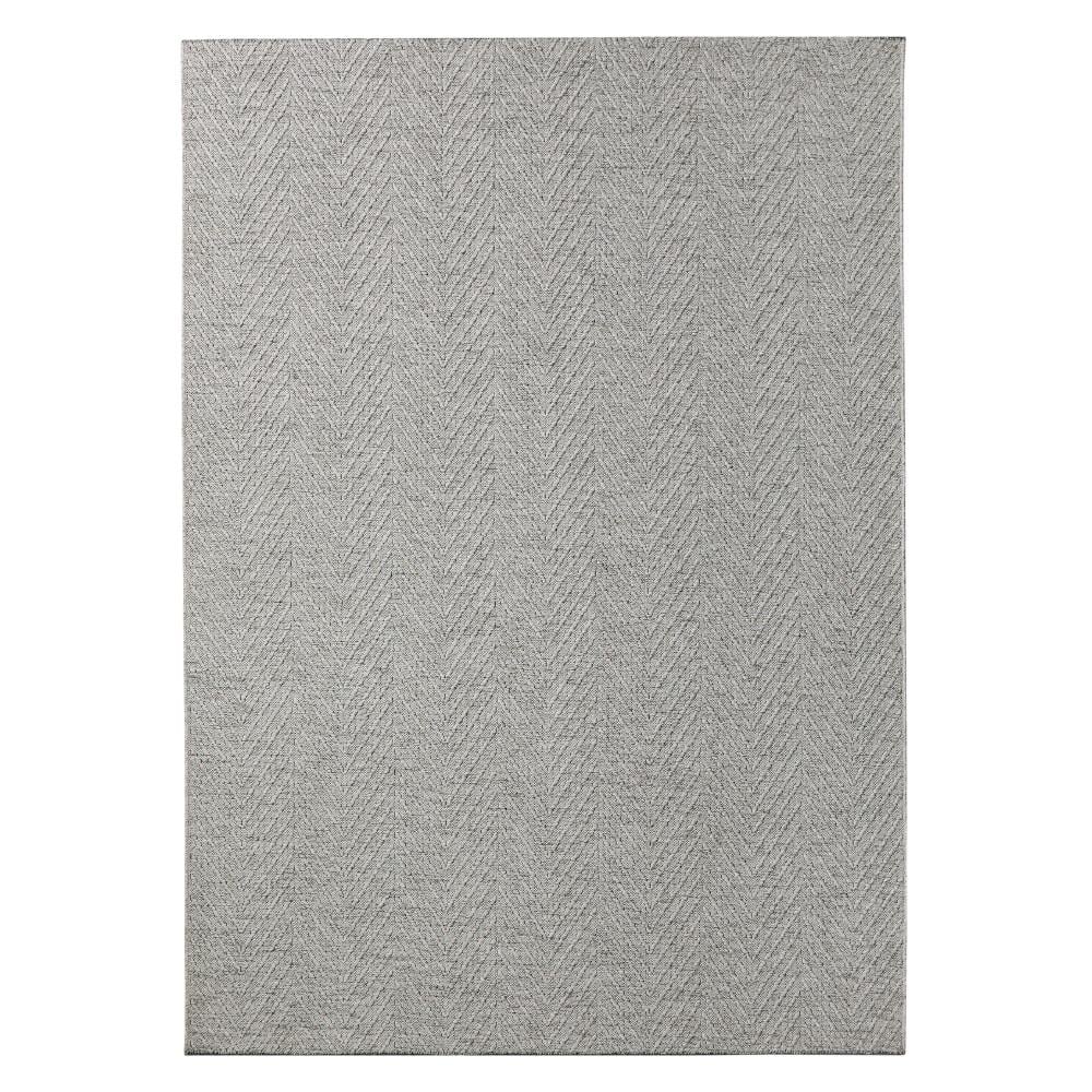 TOWN & COUNTRY LIVING Pax Grey 10 ft. x 14 ft. Herringbone Textured ...