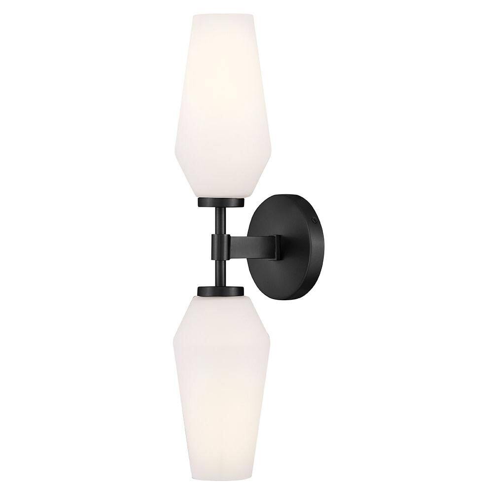 LARK Gio 2-Light Black Sconce 85505BK - The Home Depot
