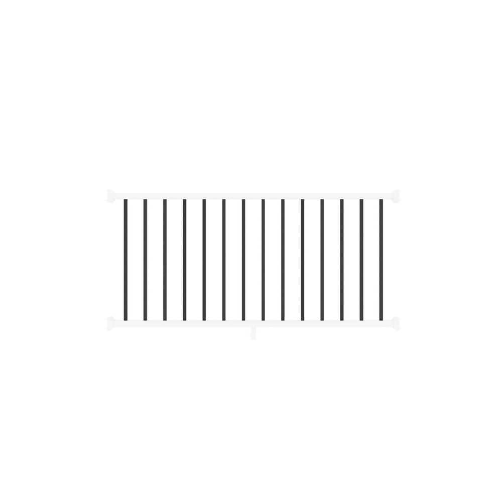Deckorators 6 ft. x 36 in. White PVC Composite Horizontal Deck Railing ...