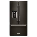 KitchenAid 25.8 cu. ft. French Door Refrigerator in Black Stainless ...