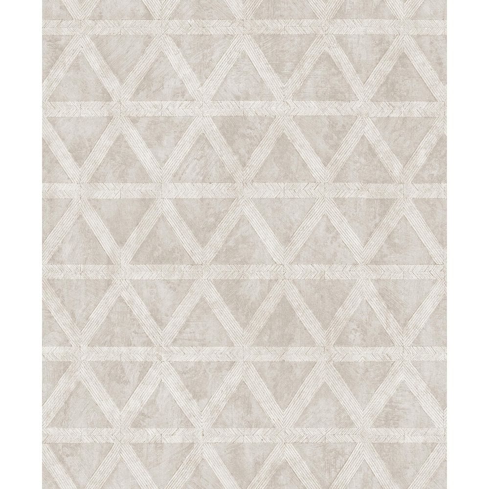 Utopia Collection Beige Tri-Prism Effect Sheen Finish Vinyl on Non ...