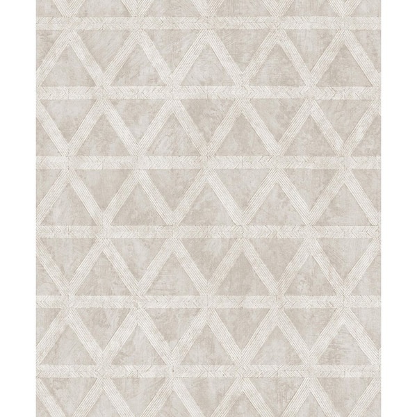 Utopia Collection Beige Tri-Prism Effect Sheen Finish Vinyl on Non ...