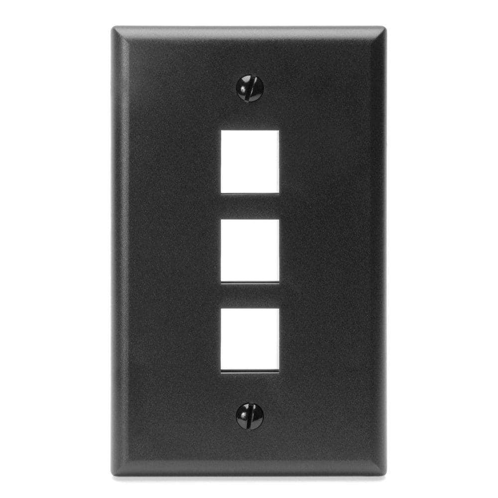 Leviton Black 1-Gang Audio/Video Wall Plate (1-Pack) 41080-3EP 41080 ...