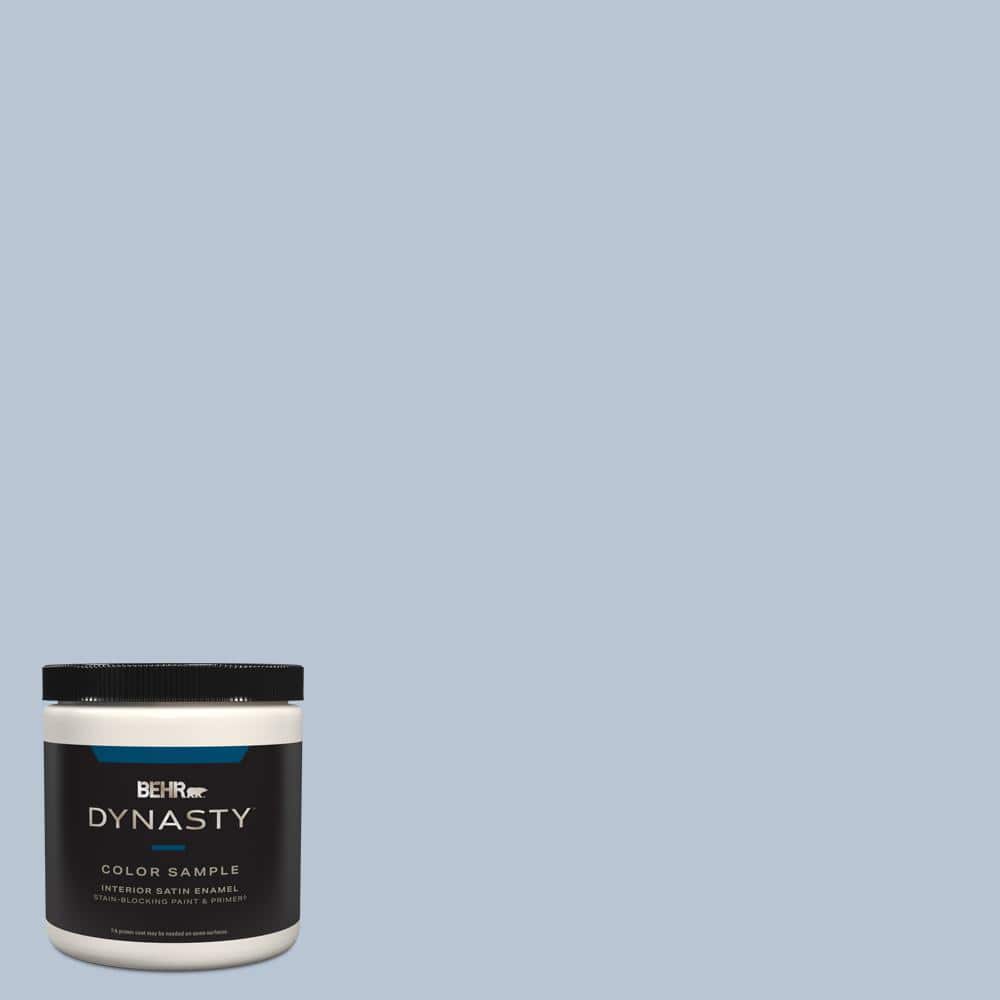 BEHR DYNASTY 8 oz. #590E-3 Hyacinth Tint Satin Enamel Stain-Blocking ...