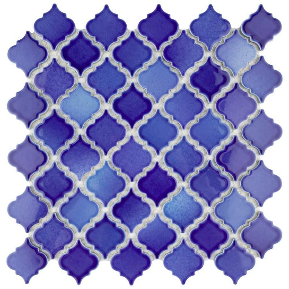 Merola Tile Hudson Tangier Niagara 6 in. x 6 in. Porcelain Mosaic Take ...