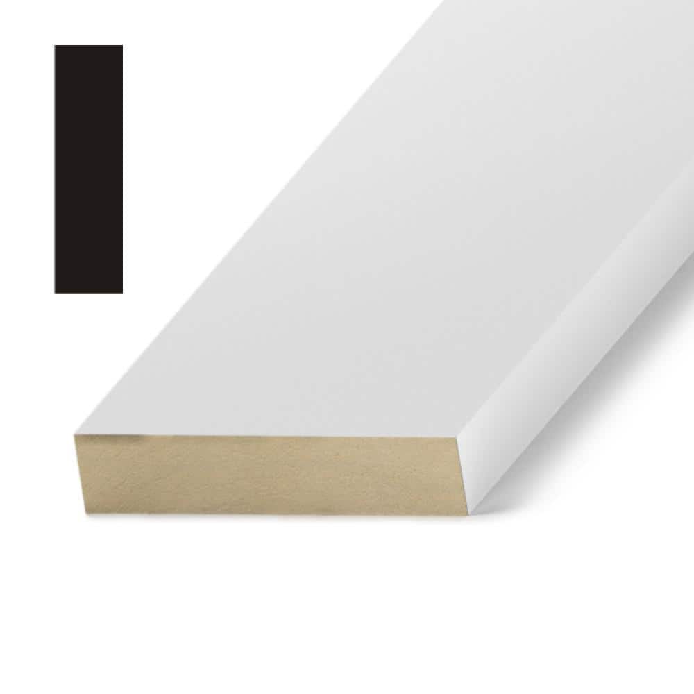 Kelleher Square Edge 11/16 in. x 2-1/2 in. Primed MDF S4S Moulding ...