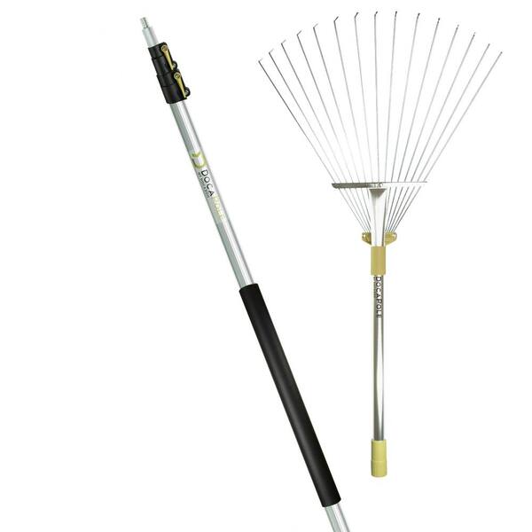 DocaPole 5 ft. - 12 ft. Extension Pole + Roof Rake Telescopic ...