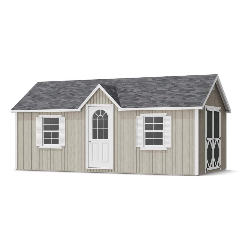 Little Cottage Co. Classic Cottage 10 ft. x 20 ft. Outdoor Wood Storage ...