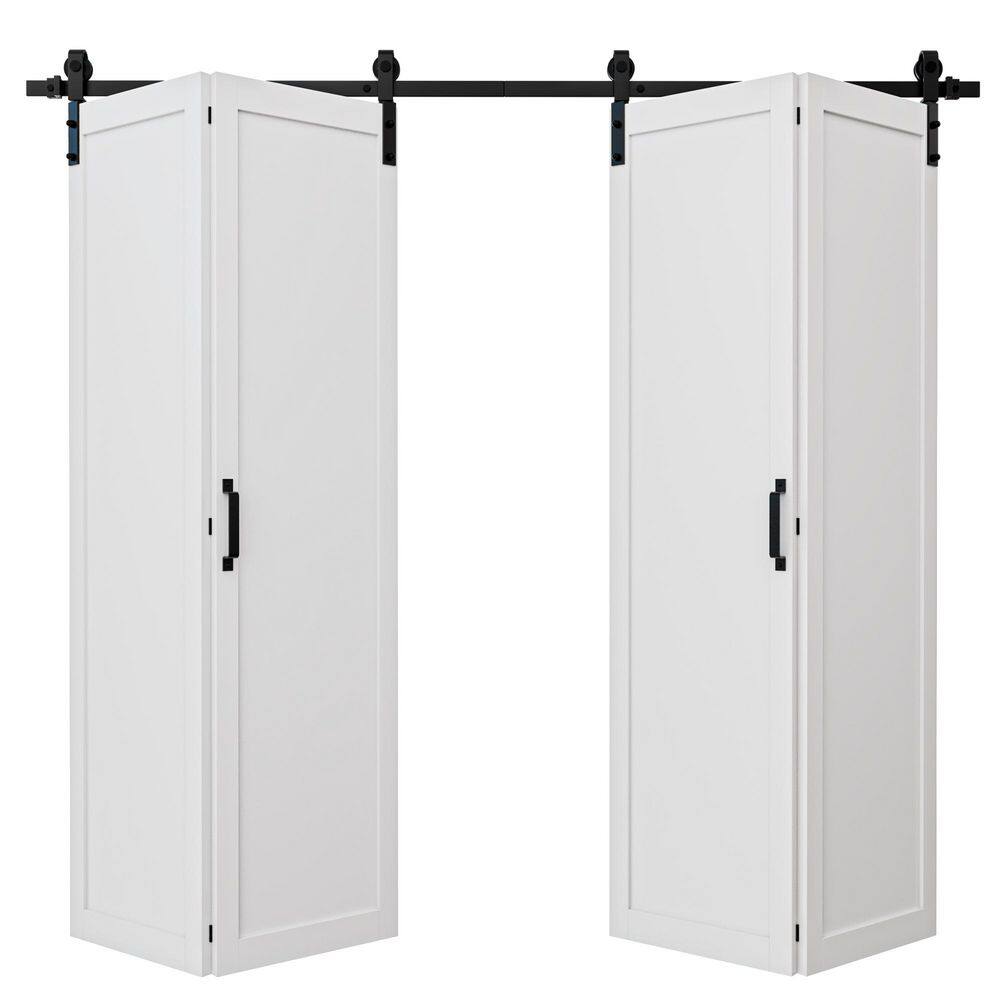 ARK DESIGN 80 in. x 84 in. 1-Panel White Primed Composite MDF Bifold ...