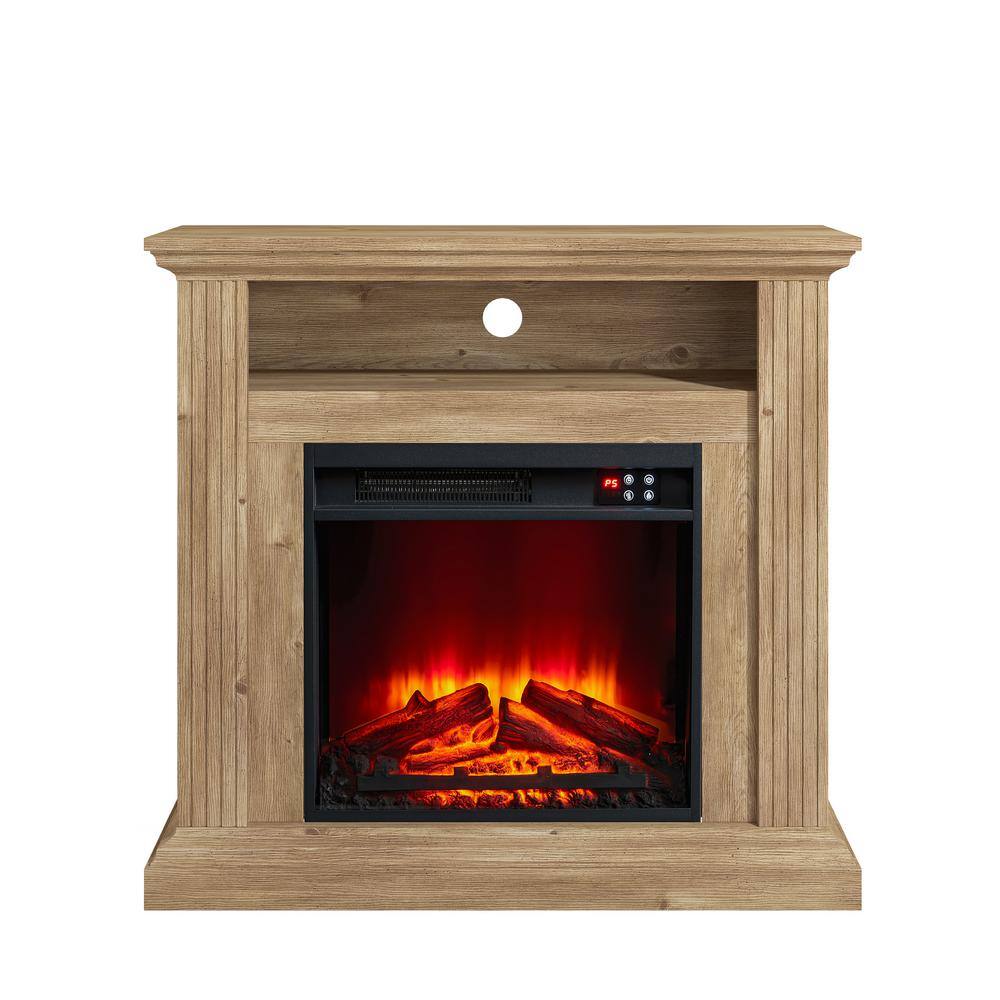 FESTIVO 32 in. Freestanding Electric Fireplace in Oak Wood FFP23342 ...