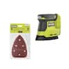 RYOBI ONE+ 18V Cordless Corner Cat Finish Sander (Tool Only) with 9 ...