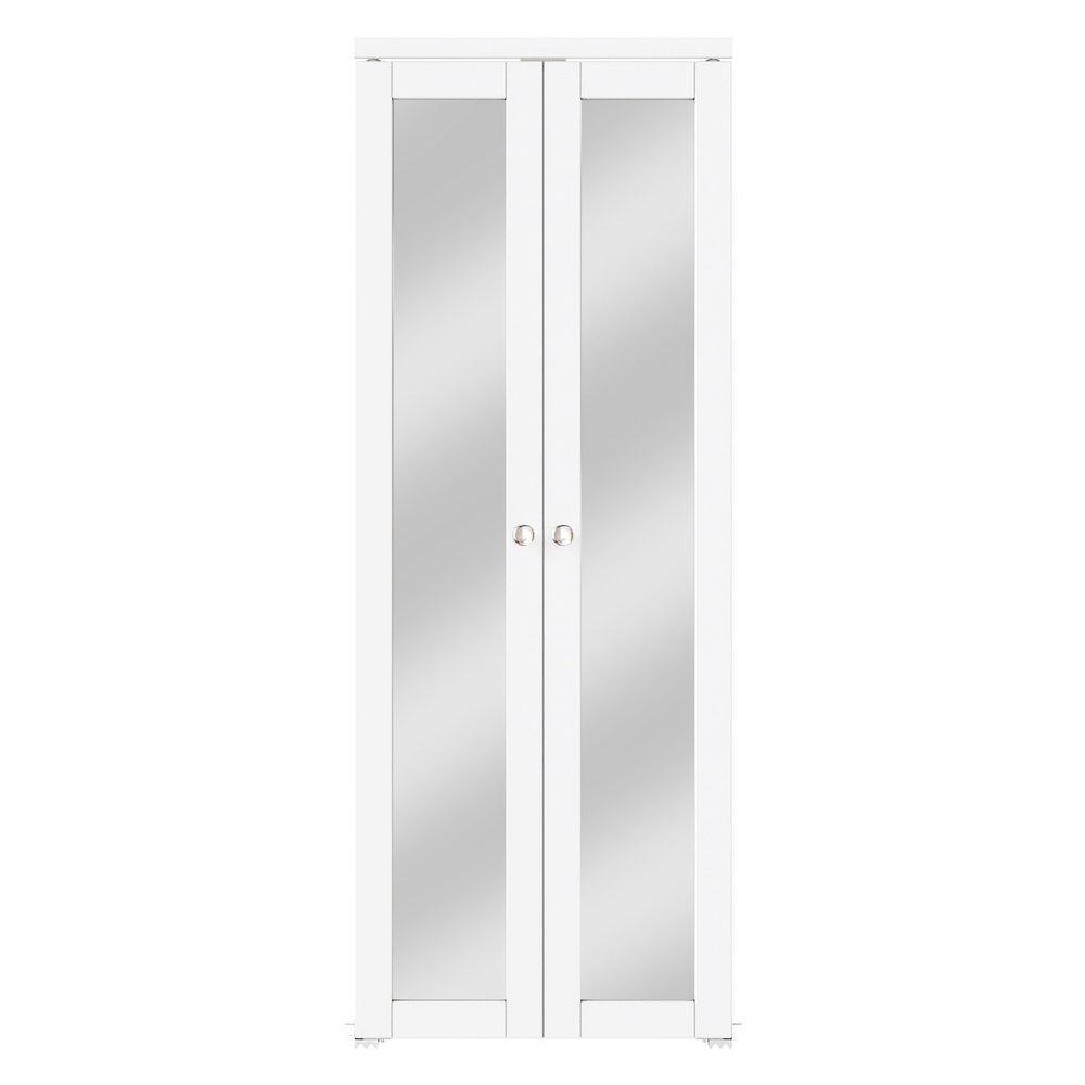Reviews for ARK DESIGN 30 in. x 80 in. Mirrored Glass Solid Core MDF Bi ...