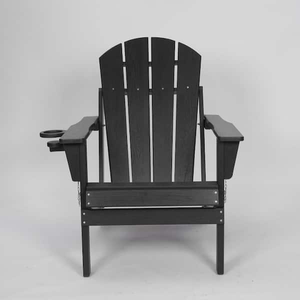 Meteor shower llc Folding Adirondack Chair with Dual Cup Holder ...
