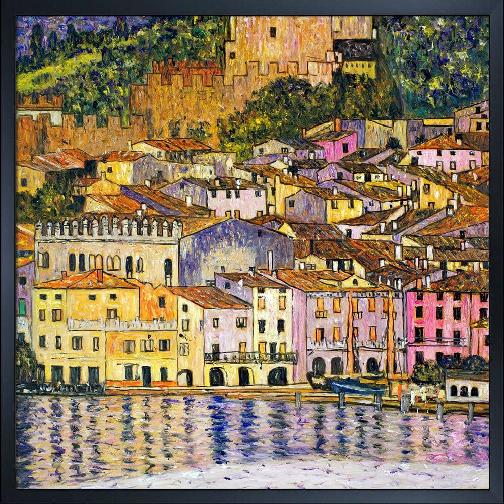 LA PASTICHE Malcesine on Lake Garda 1913 by Gustav Klimt Studio Black ...
