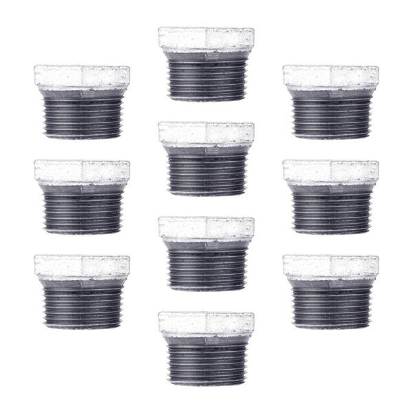 PIPE DECOR 1/2 in. x 1/4 in. Iron Galvanized Bushing (10-Pack) PDG B ...