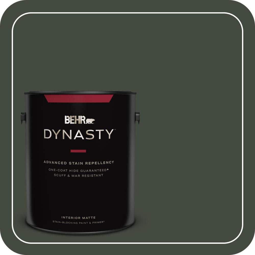 BEHR DYNASTY 1 gal. #BXC-12 Deep Forest Matte Interior Stain-Blocking ...