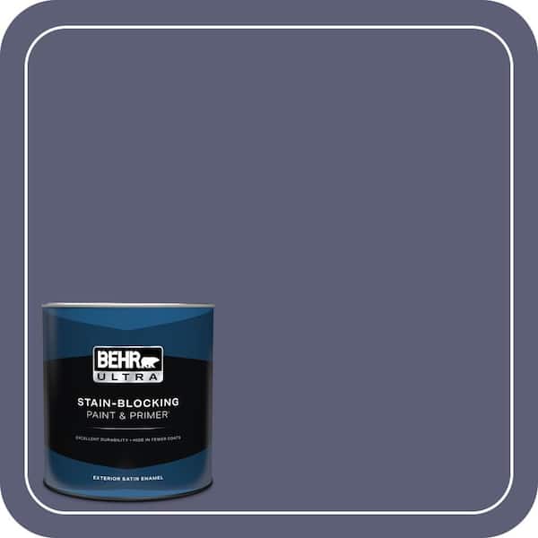 BEHR ULTRA 1 qt. #S560-6 Blue Blood Satin Enamel Exterior Paint ...