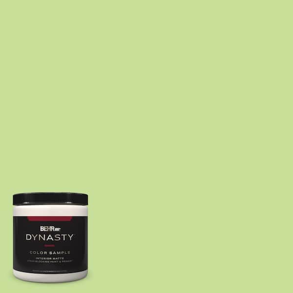 BEHR DYNASTY 8 oz. #420A-3 Key Lime Matte Stain-Blocking Interior ...