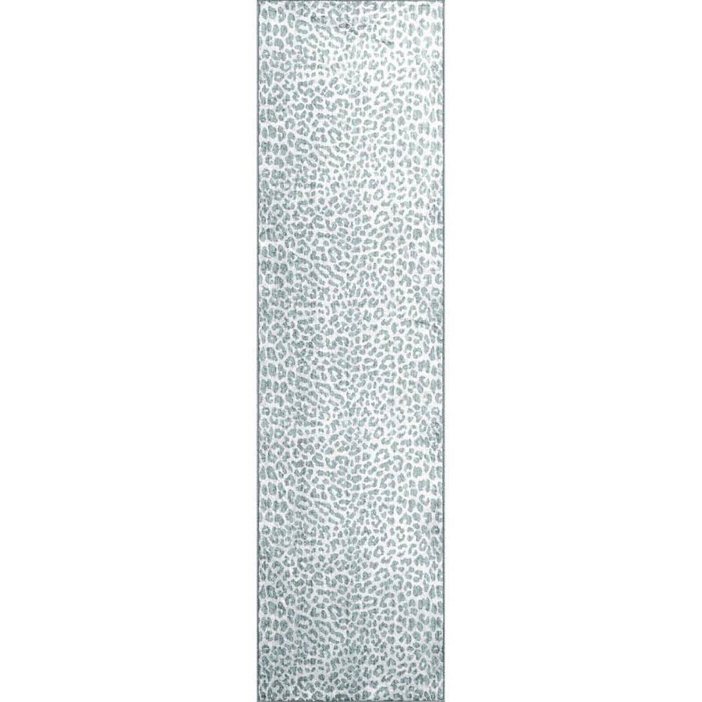 HomeRoots 2 X 8 Gray Animal Print Runner Rug 2000491656 - The Home Depot