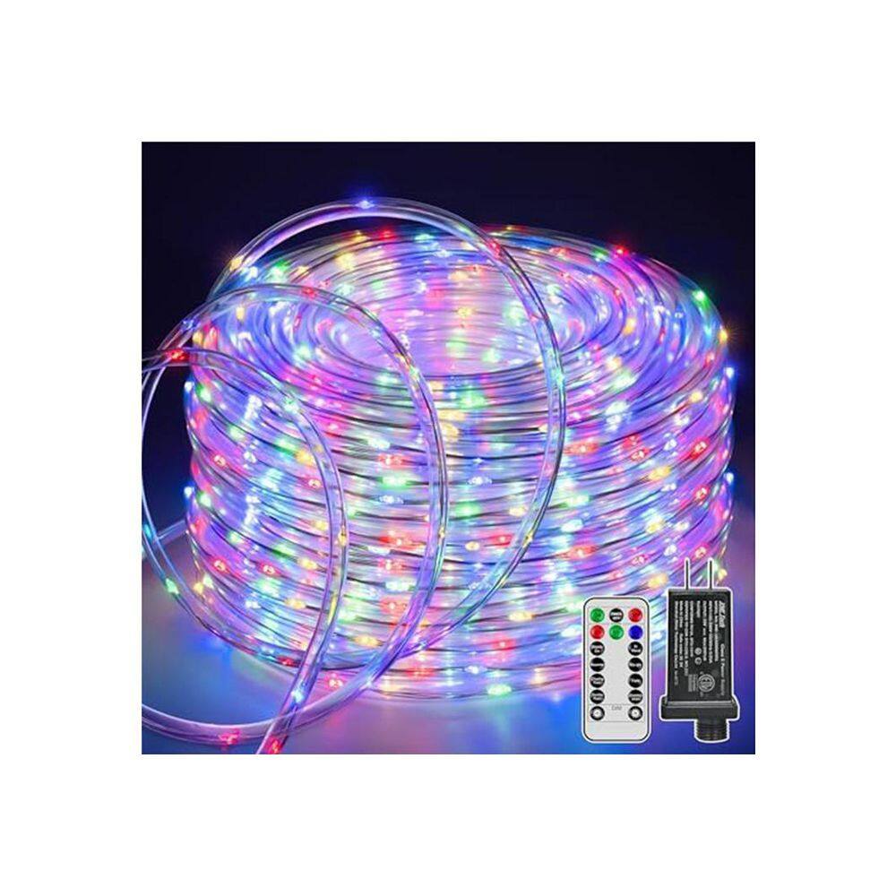 OBJLGEV 50ft. Outdoor Multicolor Plug-In Integrated LED Rope light 1 ...