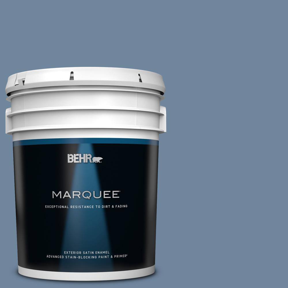 BEHR MARQUEE 5 gal. #S520-5 Thundercloud Satin Enamel Exterior Paint ...