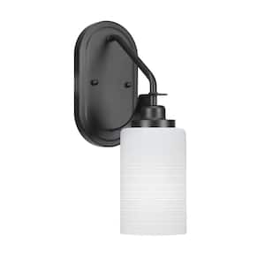 Monroe 1-Light Matte Black Wall Sconce 2R611MB4021 - The Home Depot