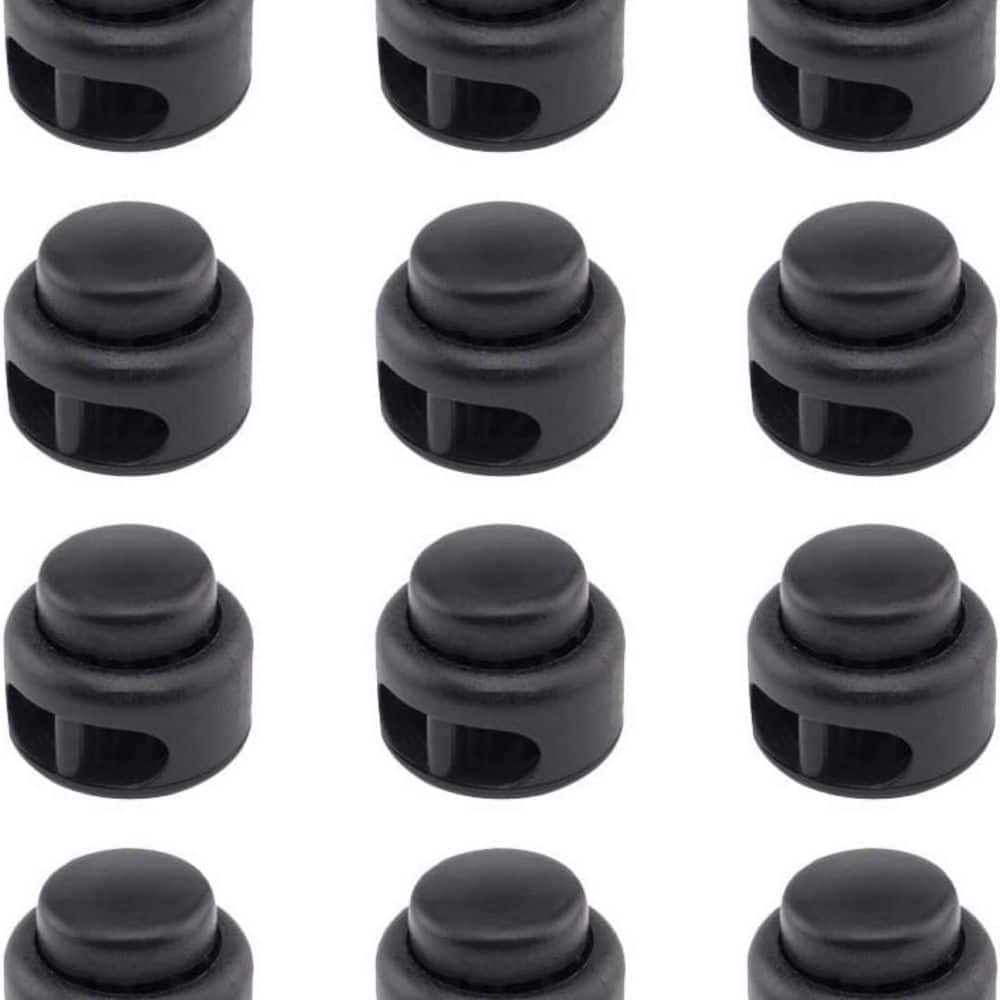 Lukyamzn Heavy Duty Double Hole Drawstring Stopper Fastener for No Tie ...