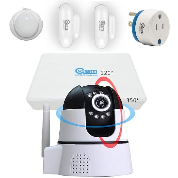 Coolcam iHome Kit 8-Channel NVR, PTZ WiFi IP Camera, Door, Window, PIR ...