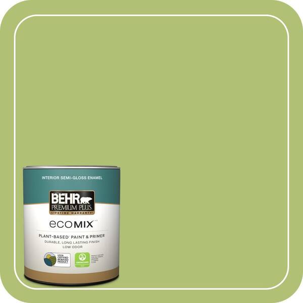 BEHR PREMIUM PLUS 1 qt. Home Decorators #HDC-SM14-5 Lavish Lime Semi ...
