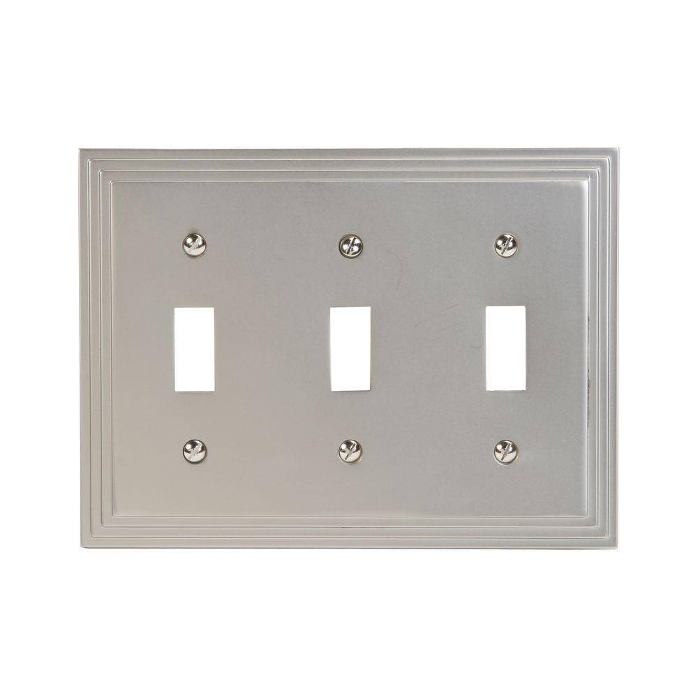 AMERELLE Nickel 3-Gang Toggle Wall Plate (9-Pack) 84TTTN - The Home Depot