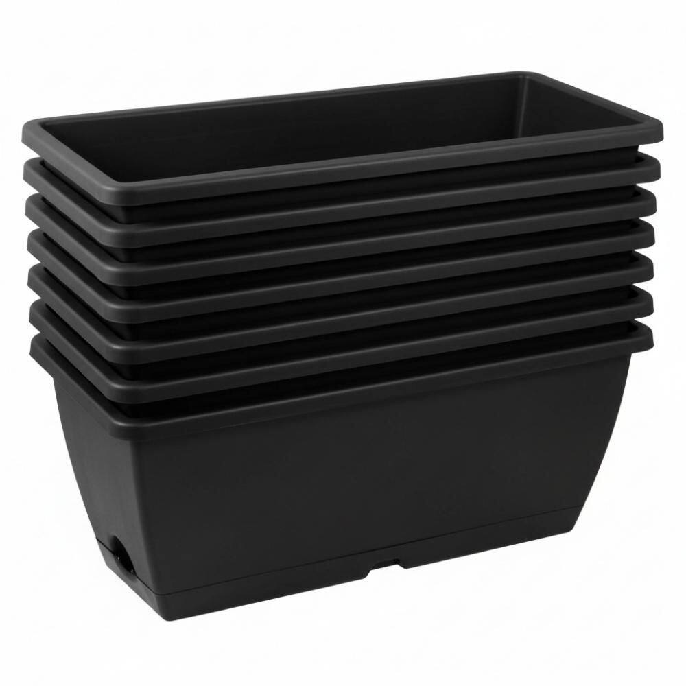 8-Pieces Window Box Planter, 17 in. Flower Window Boxes, Rectangle ...