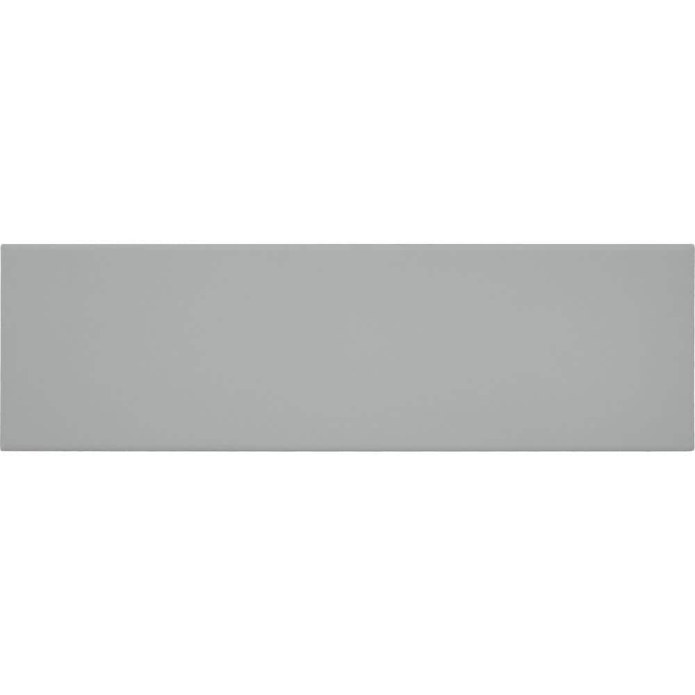 Daltile Stencil Grey 4 in. x 12 in. Glazed Porcelain Flat Floor and ...