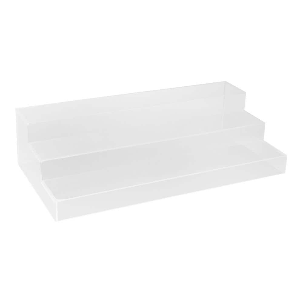 YIYIBYUS Clear 24 in. 3-tier Display Stand Acrylic Jewelry Cosmetics ...