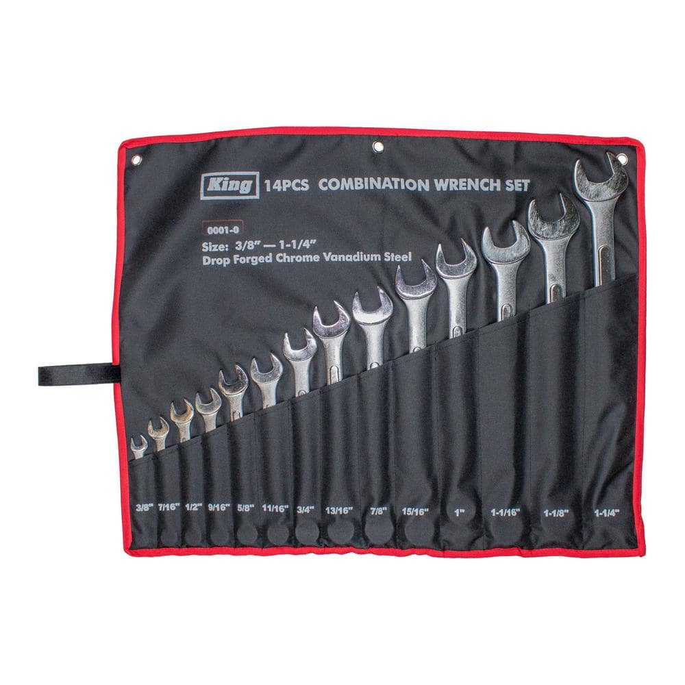 KING Metric 8 mm - 32 mm Combination Wrench Set (14-Pieces) 0021-0 ...