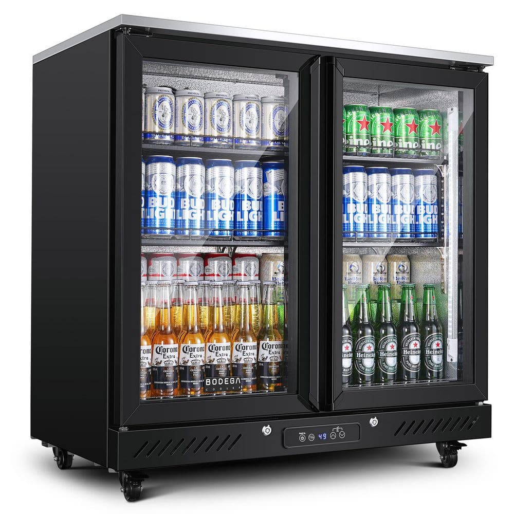 BODEGA 35 in. 7.7 Cu. ft. 32°F-50°F Back Bar Cooler Commercial Display ...