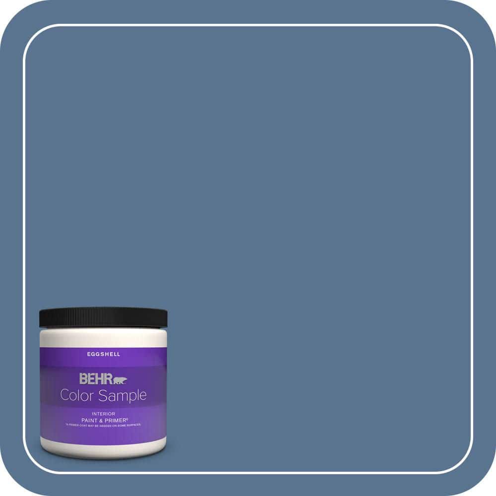 BEHR PREMIUM PLUS 8 oz. #PPU14-18 Laguna Blue Eggshell Enamel Interior ...