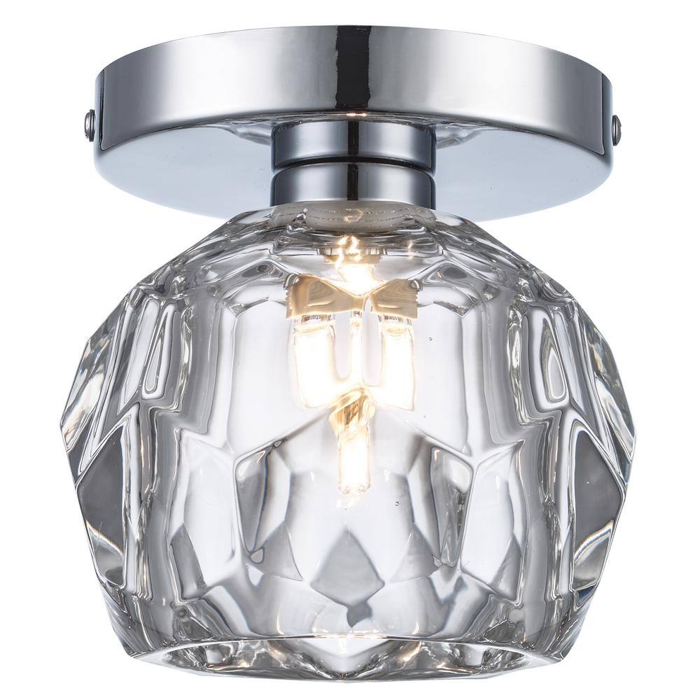 Bel Air Lighting Sequoia 5 in. 1-Light Polished Chrome Modern Semi ...