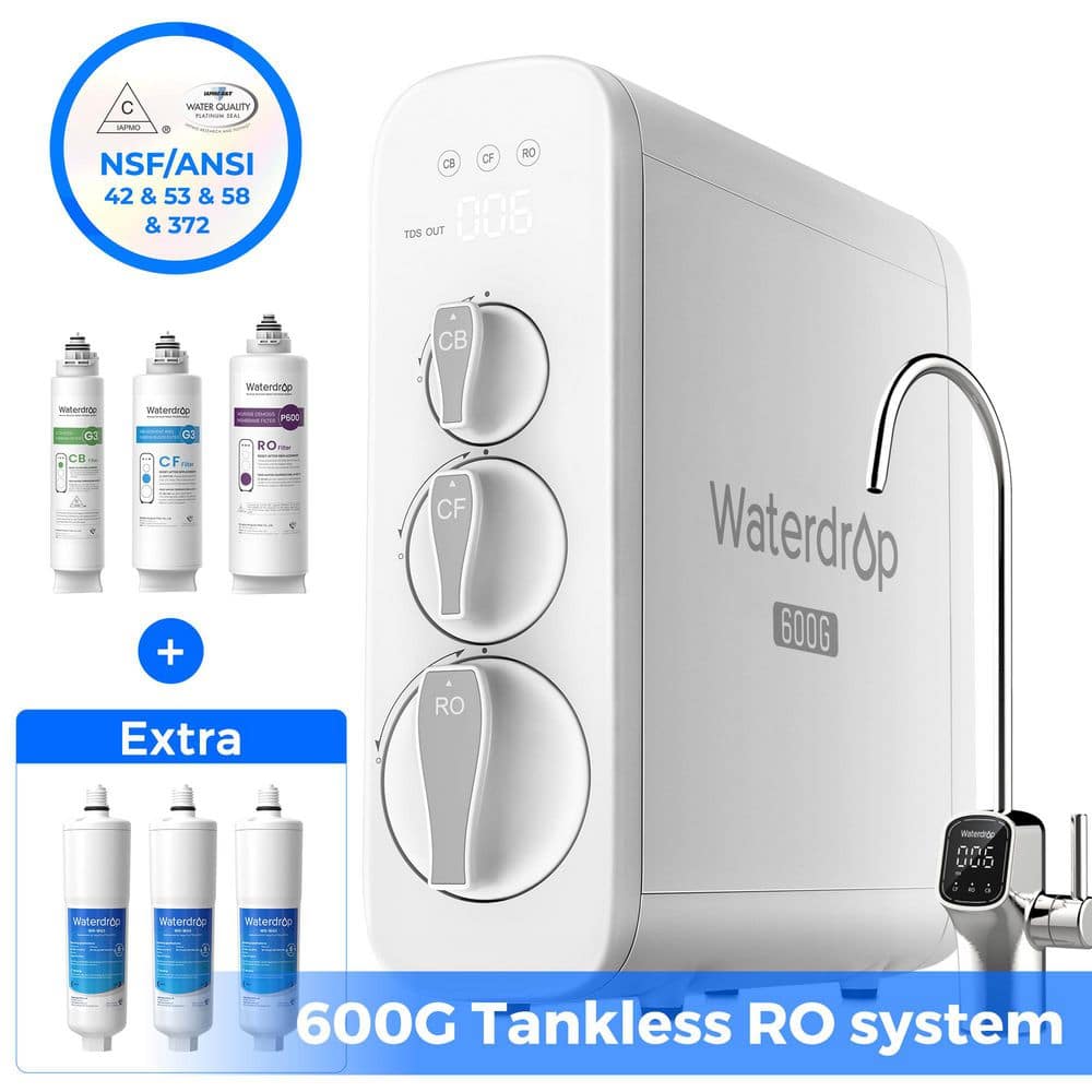 Waterdrop All-in-1 Water Purification Set:600GPD Under-Sink RO ...