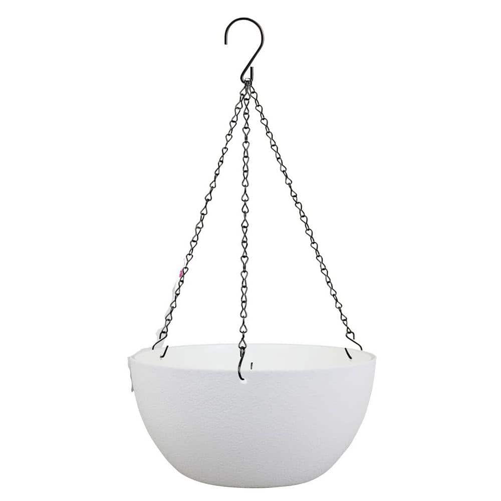 12 in. Large Plastic Hanging Planters, Hanging Flower Pots with ...