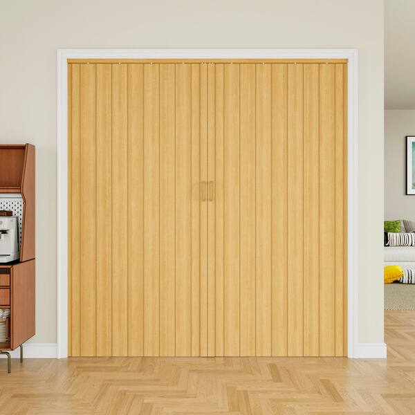 ARK DESIGN Blackout Door 72 in. x 80 in. Oak Vinyl PVC Double Layer ...