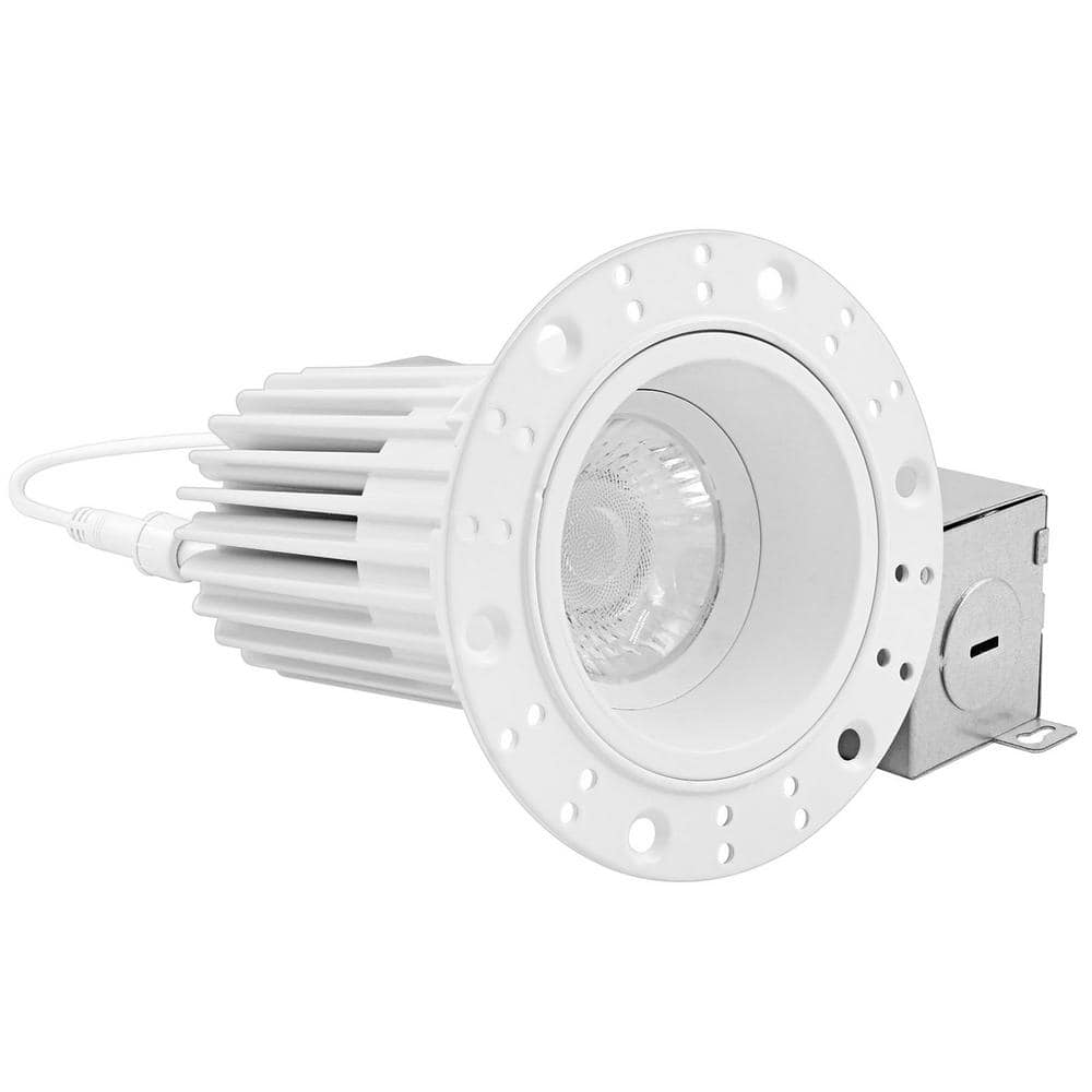 LUXRITE 2 in. Canless Remodel Integrated LED Trimless Recessed Light 5 ...