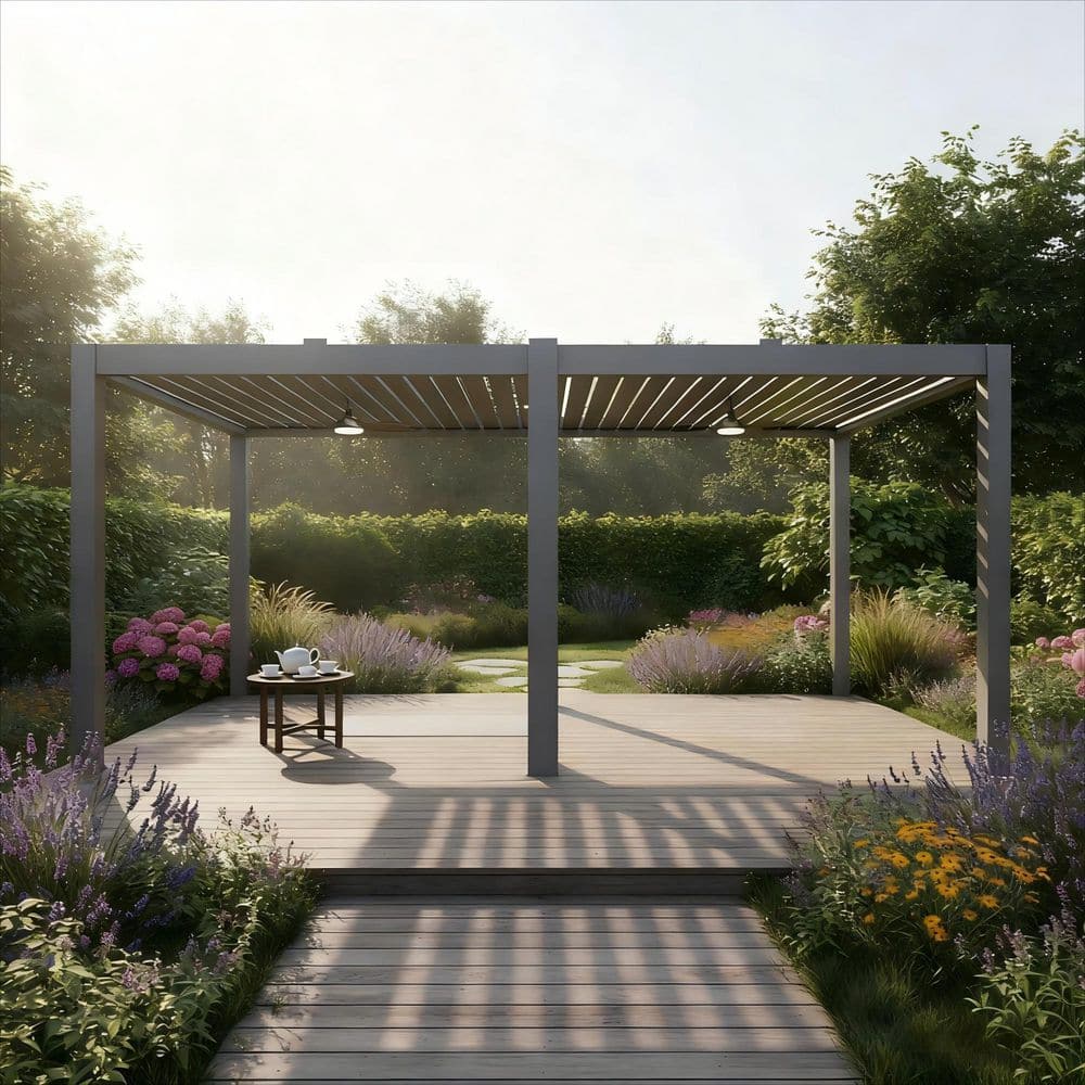 Reviews for Mondawe 10 ft. x 20 ft. Dark Gray Aluminum Outdoor Solar ...