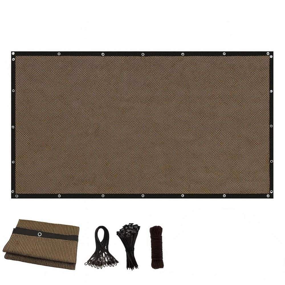 90% Outdoor Sun Shade Cloth 6 ft. x 12 ft. Pergola Shade Cover Privacy ...