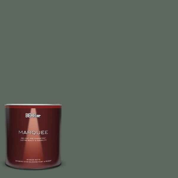 BEHR MARQUEE 1 Qt. #N420-6 Pine Mountain One-Coat Hide Matte Interior ...