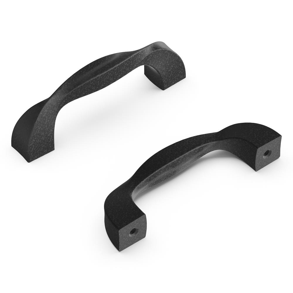 HICKORY HARDWARE Twist Collection Pull 3 in. Center-to-Center Black ...