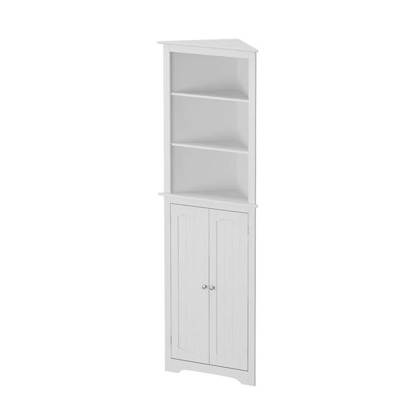 FUFU&GAGA 6 of Shelves in Total, White Finished Wooden MDF Pantry ...