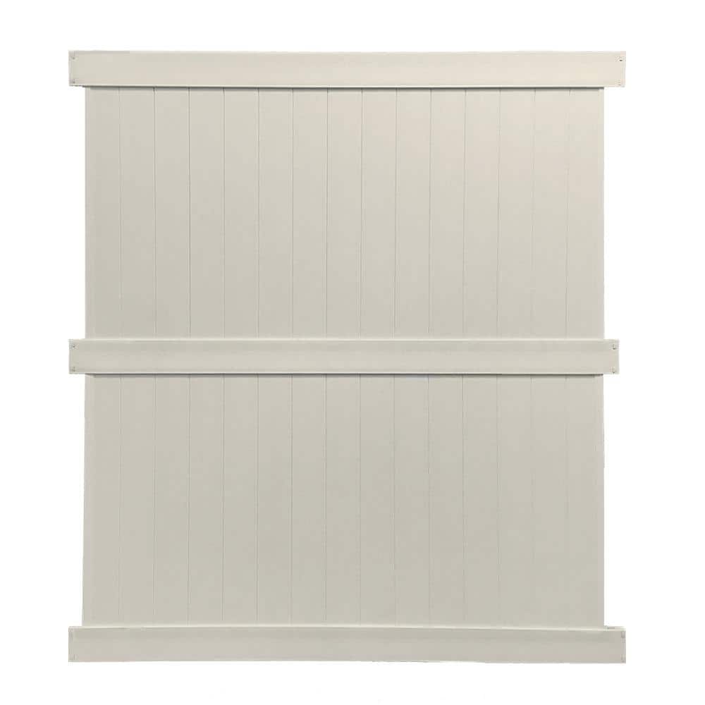 Weatherables Augusta 8 ft. H x 6 ft. W Tan Vinyl Privacy Fence Panel ...