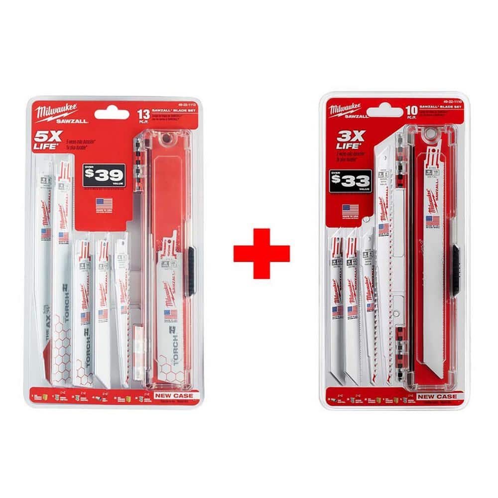 Milwaukee Sawzall Demolition Reciprocating Blades Assortment (13-Pack ...