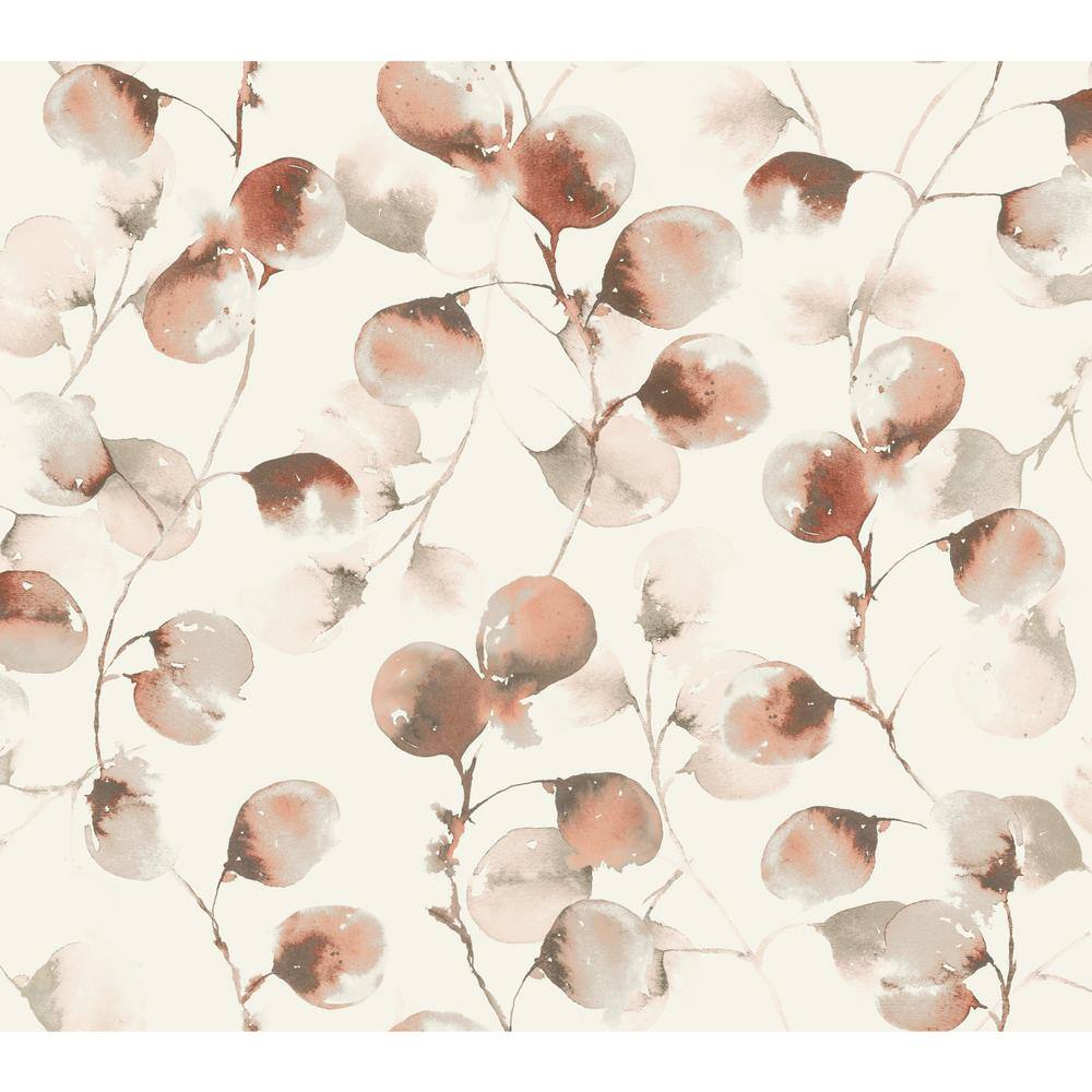 York Wallcoverings Rust Eucalyptus Paper Unpasted Matte Wallpaper (27 ...